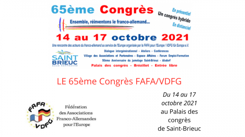 65ème Congrès FAFA/VDFG pour l’Europe | Écoles entreprises